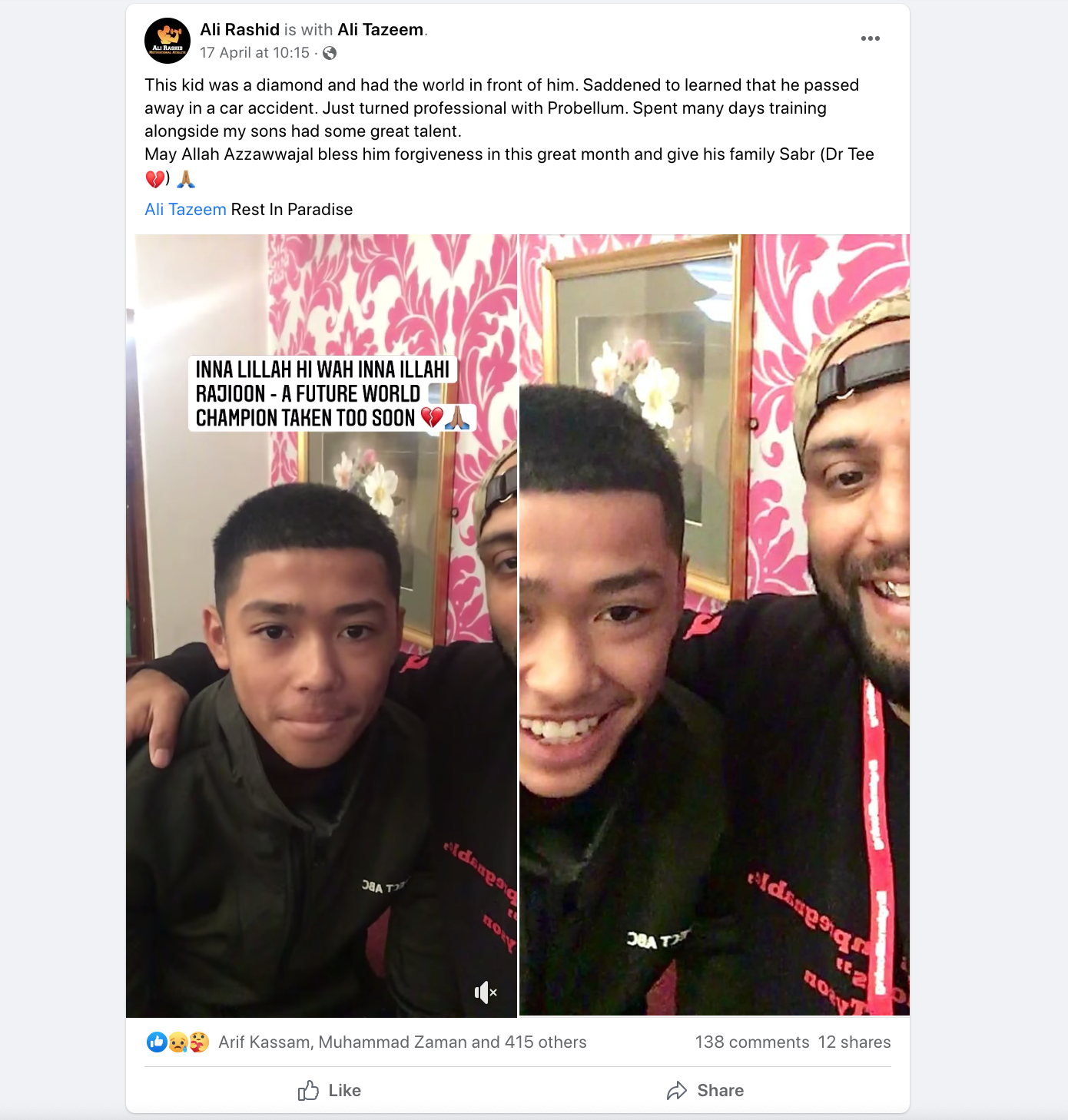 In Memory of Ali Tazeem | LaunchGood