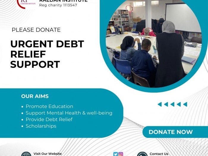 URGENT DEBT RELIEF SUPPORT FOR RAEDAN INSTITUTE | LaunchGood | LaunchGood