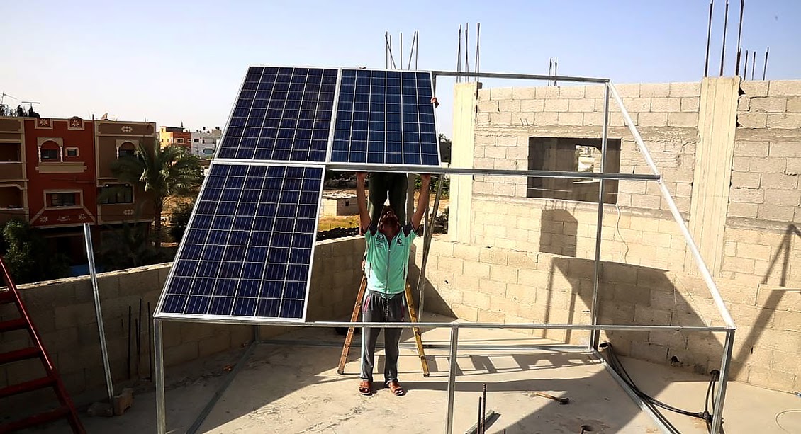 the 3rd stage of Solar panels project in GAZA | LaunchGood