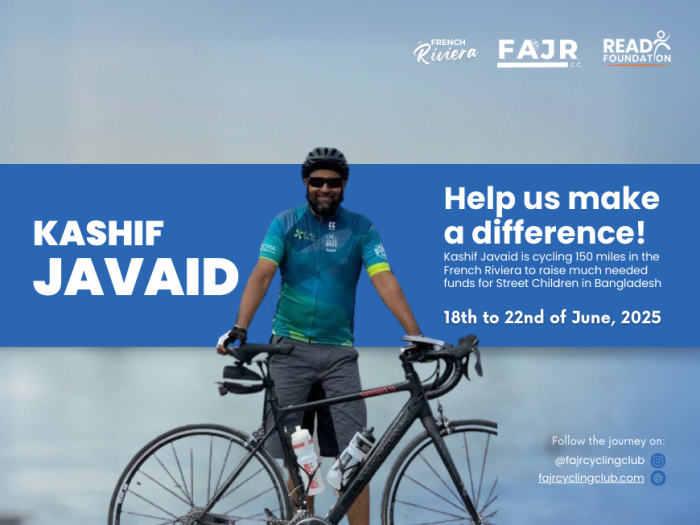 Kashif Javaid is Cycling for Street Children in Bangladesh | LaunchGood | LaunchGood