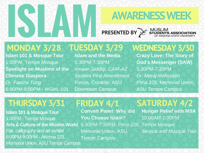 Islam Awareness Week 2016 #MSA #ASU | LaunchGood | LaunchGood