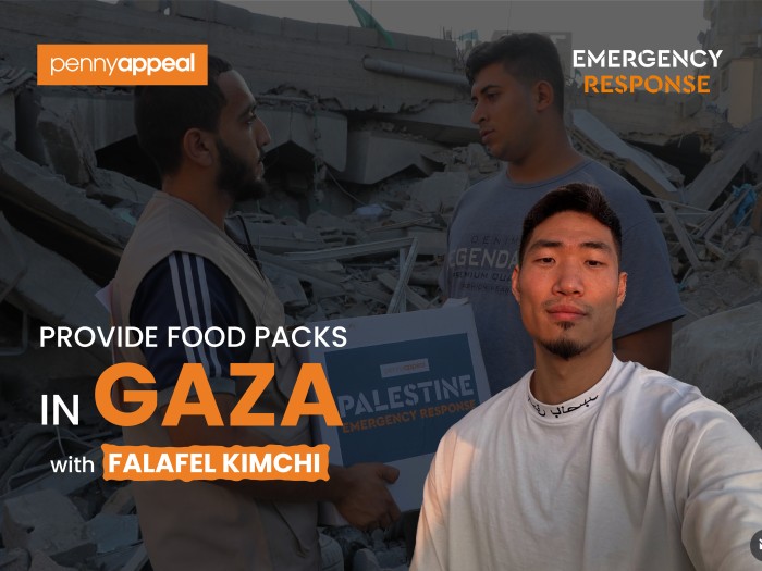 Emergency Food Packs for Gaza with Falafel Kimchi | LaunchGood | LaunchGood