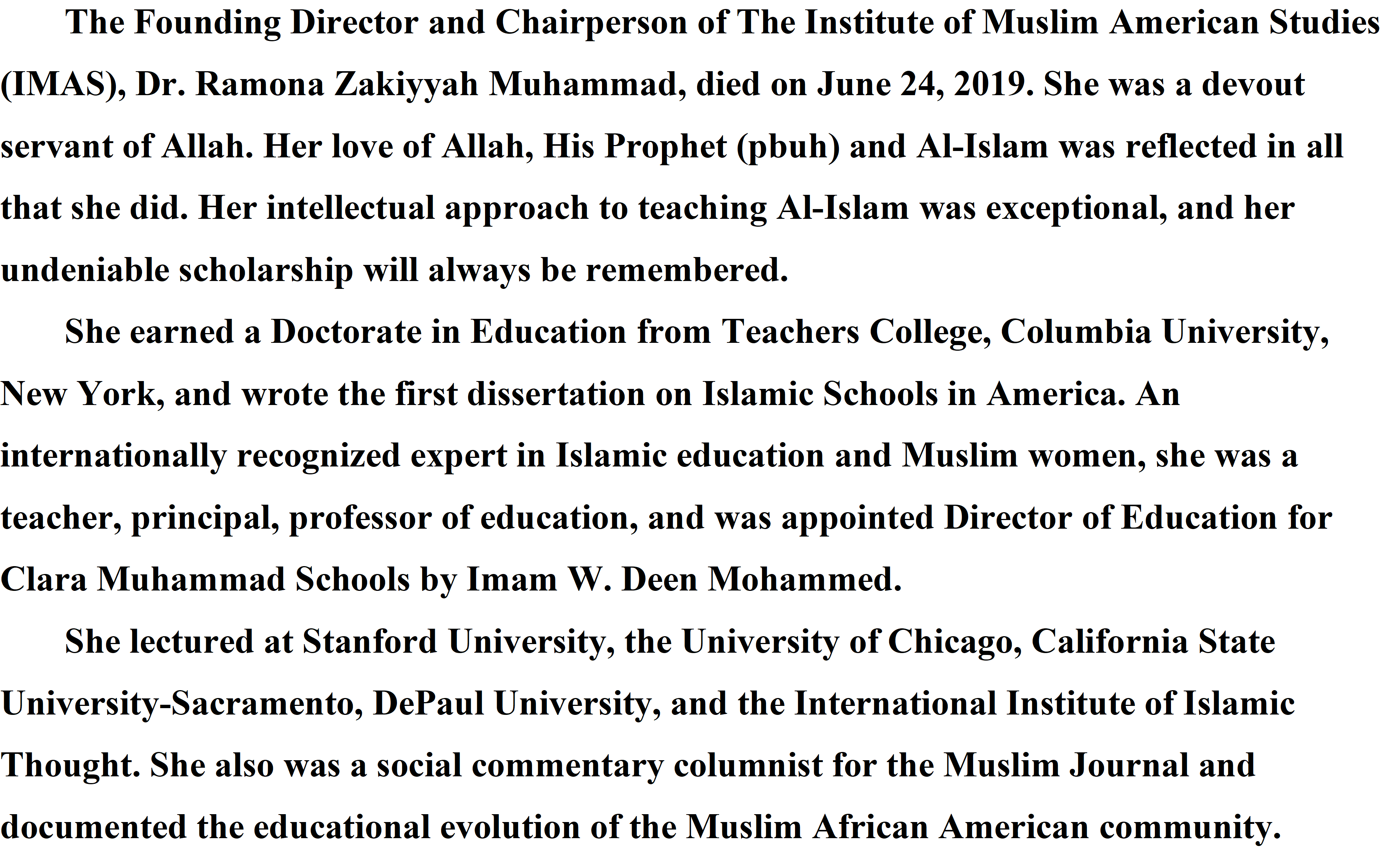 Mother of Nation, Clara Muhammad | LaunchGood